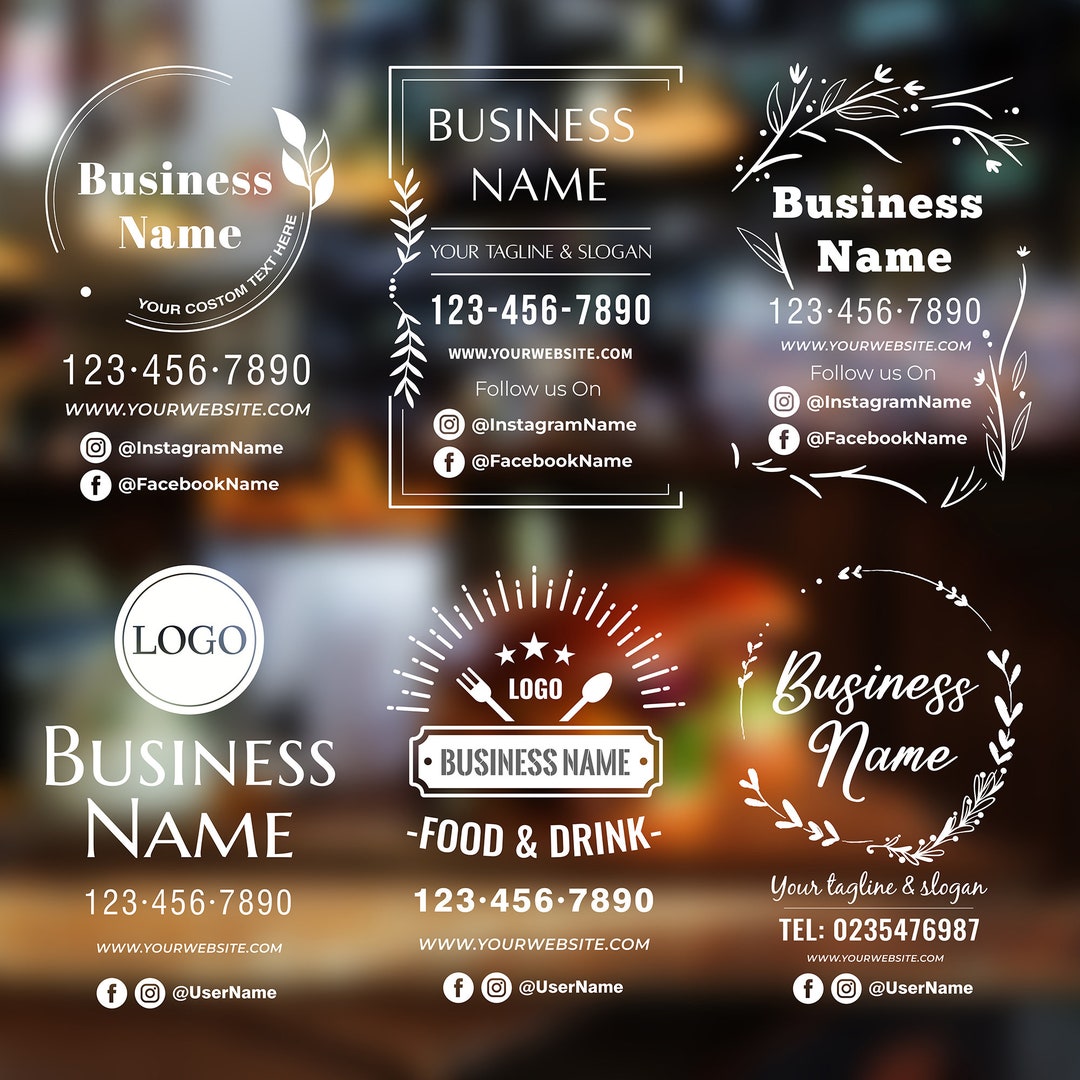 Custom Business Window Decal, Customizable Window Decal, Company Name ...