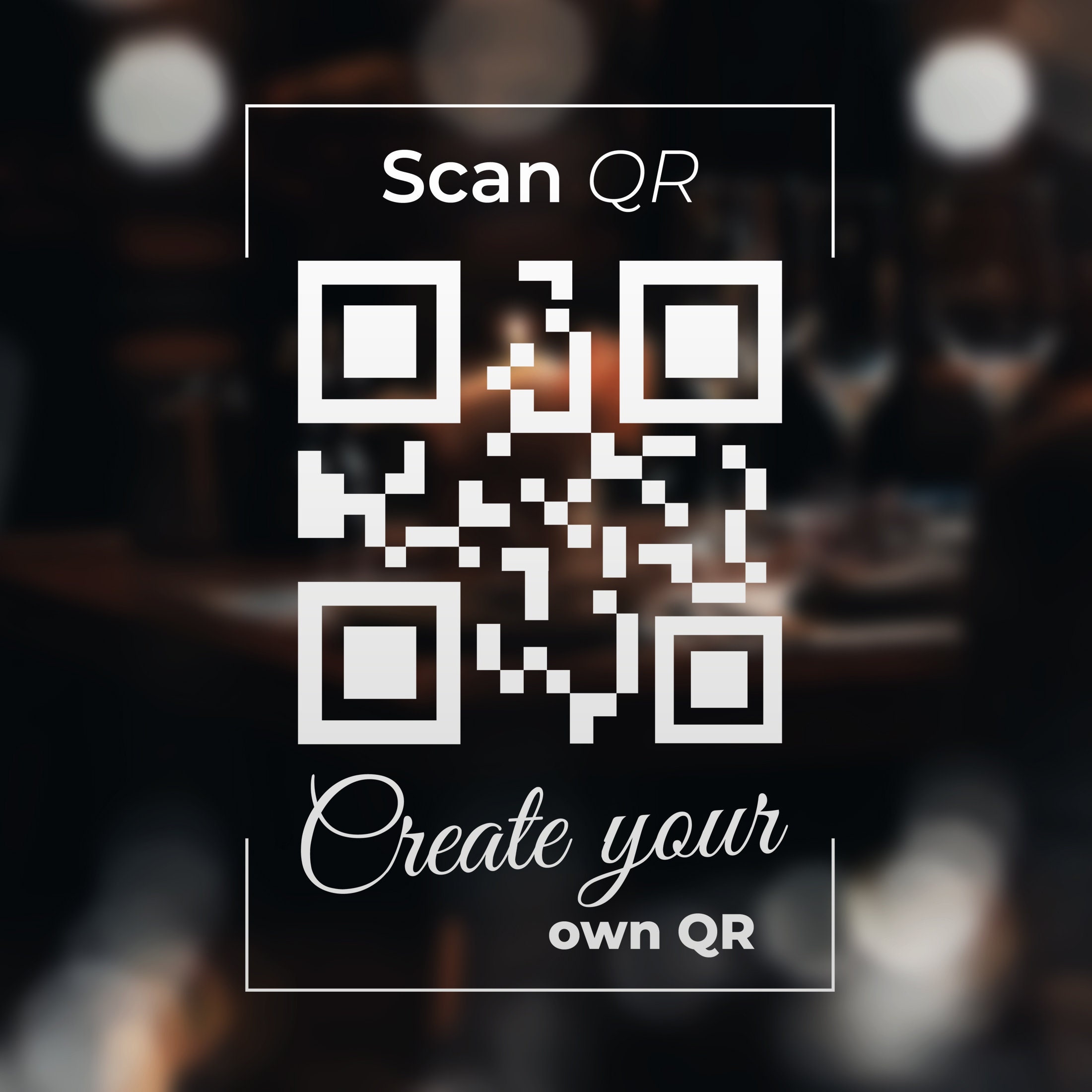 Custom QR Code Scan Me QR Code Custom Text Social Media - Etsy Canada
