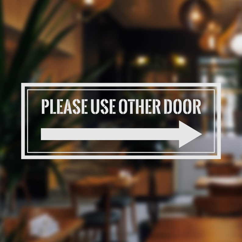 Please Use Other Door Vinyl Decal right or Left Arrow - Etsy