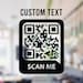 Custom QR Code Scan Me QR Code Custom Text Social Media - Etsy Canada