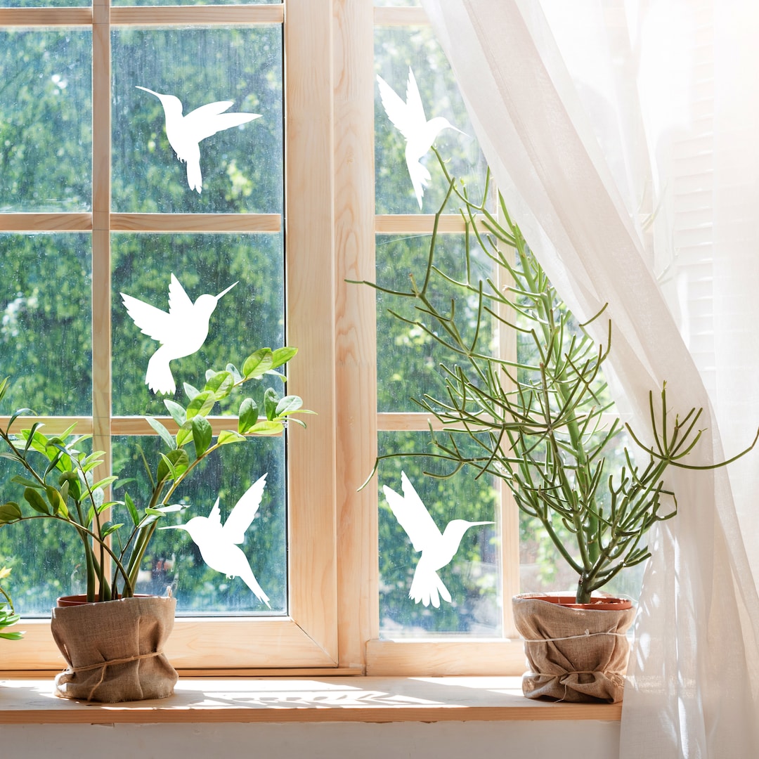 Hummingbird Decal Set, Hummingbird Window Sticker, Humming Bird Sticker ...