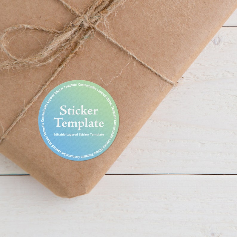 Round Sticker Template Round Sticker Mockup Photoshop - Etsy