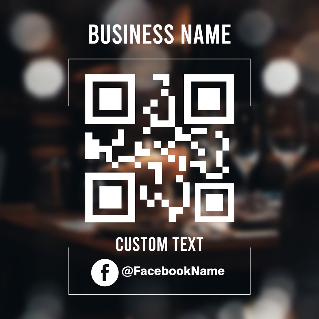 Custom QR Code, Business Name and Custom Text, Social Media QR Code ...