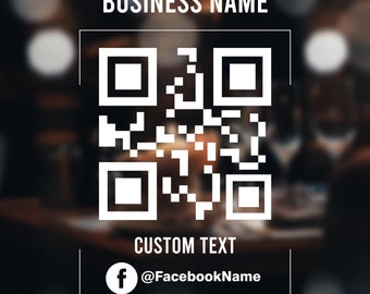 Custom QR Code Sticker for Window, Wall, Car Vinyl Decal for Business ...