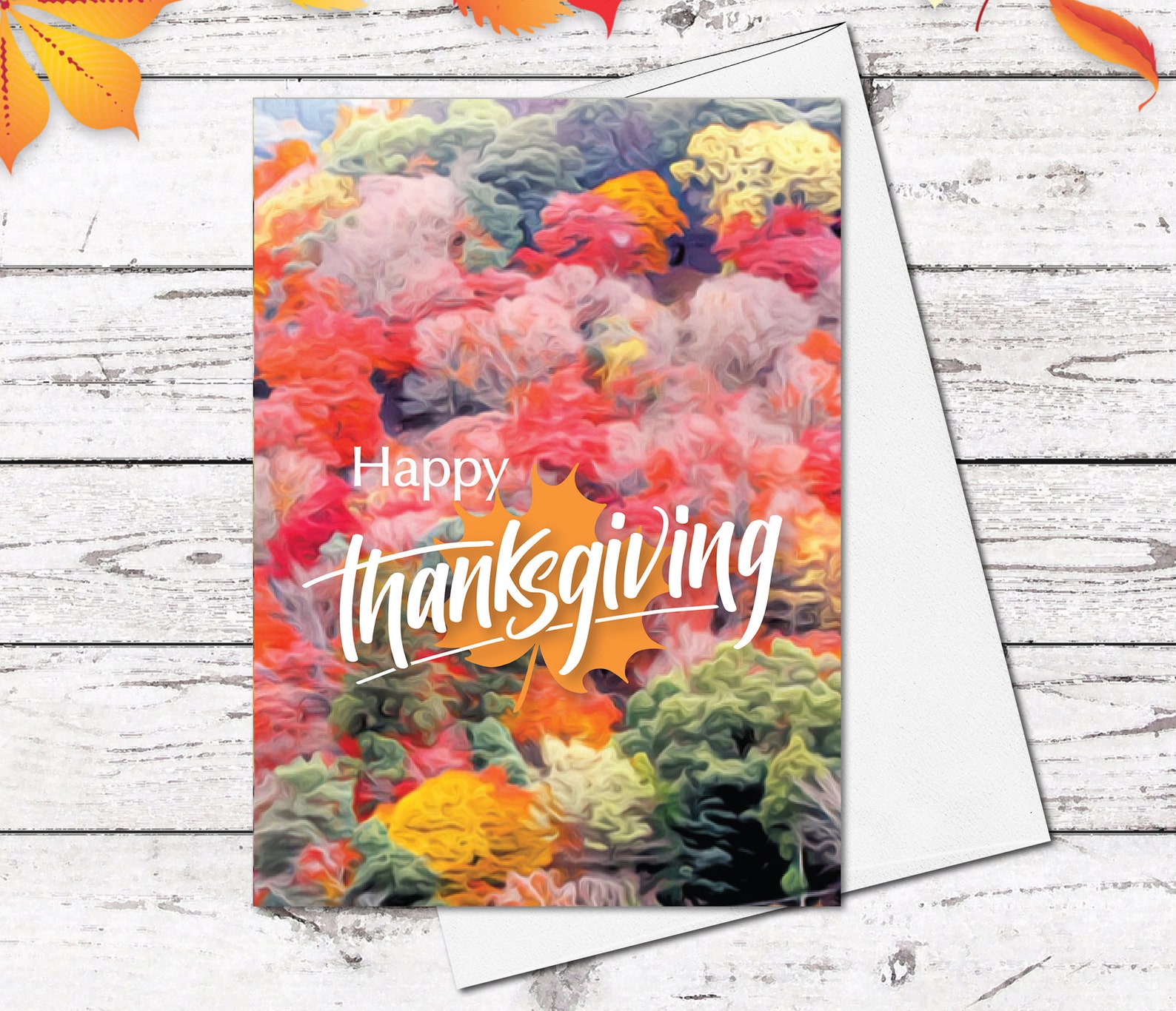 Supperb Thanksgiving Cards Set of 4 - Happy Thanksgiving Card Autumn ...