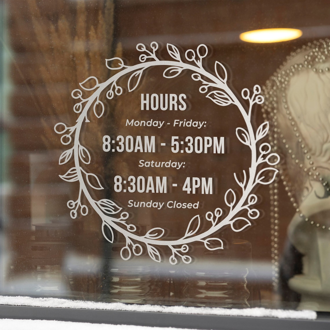 Custom Business Hours Decal Hours of Operation Decal - Etsy
