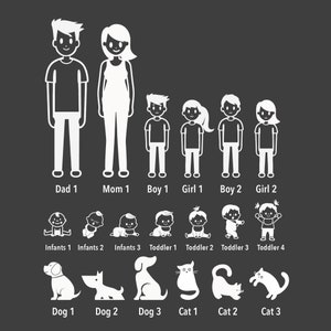 Family Car Decals - Stick Family Car Decal - Custom My Family Car Decal ...