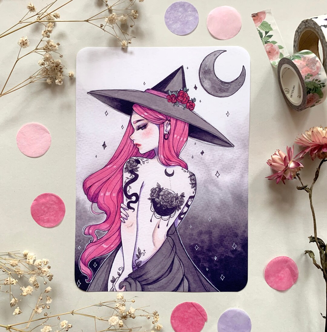 Tattoos Inktober Art Print, Halloween Ink Drawing 2020 - Etsy