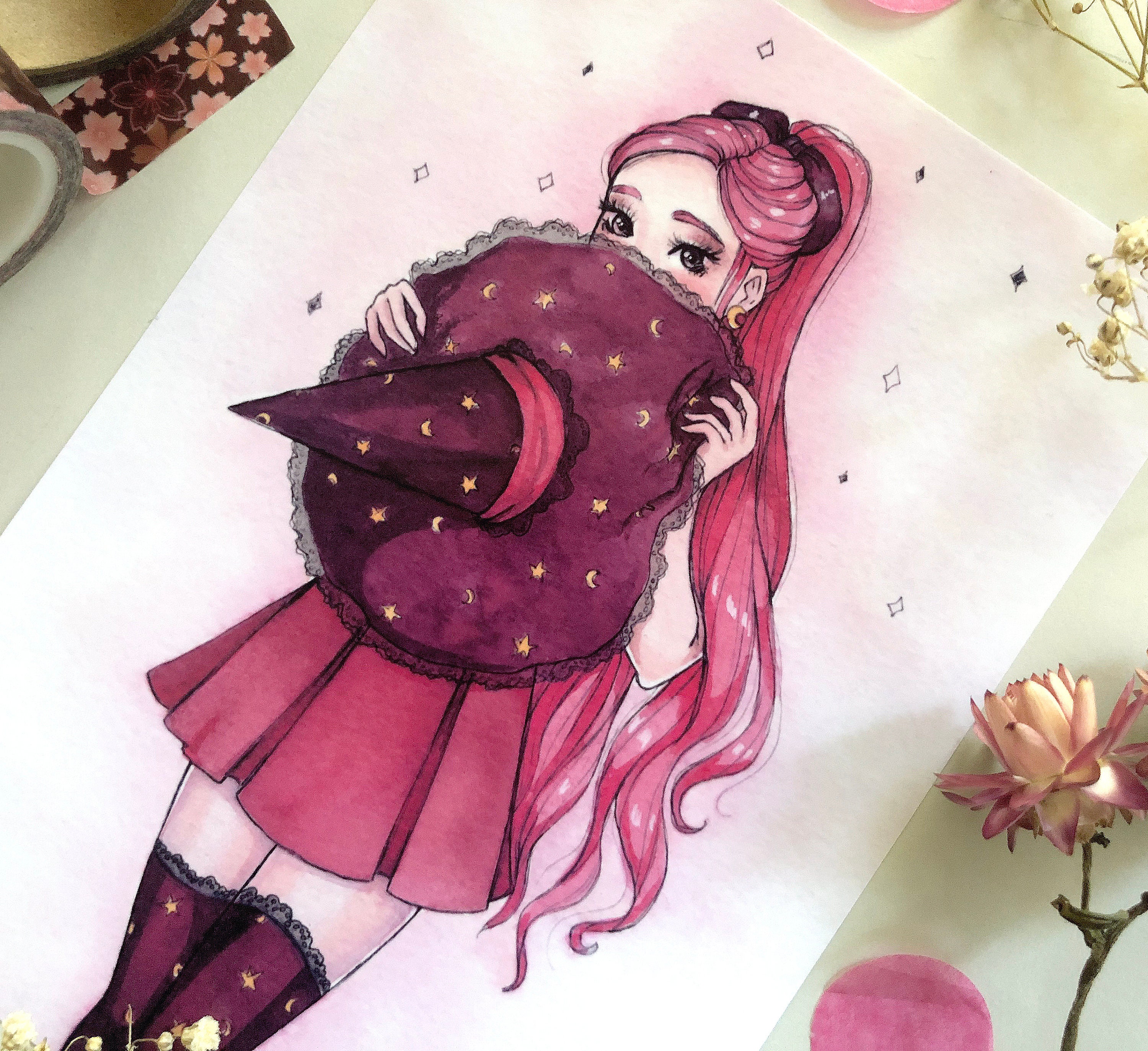 Shy Inktober Art Print Halloween Ink Drawing 2020 | Etsy