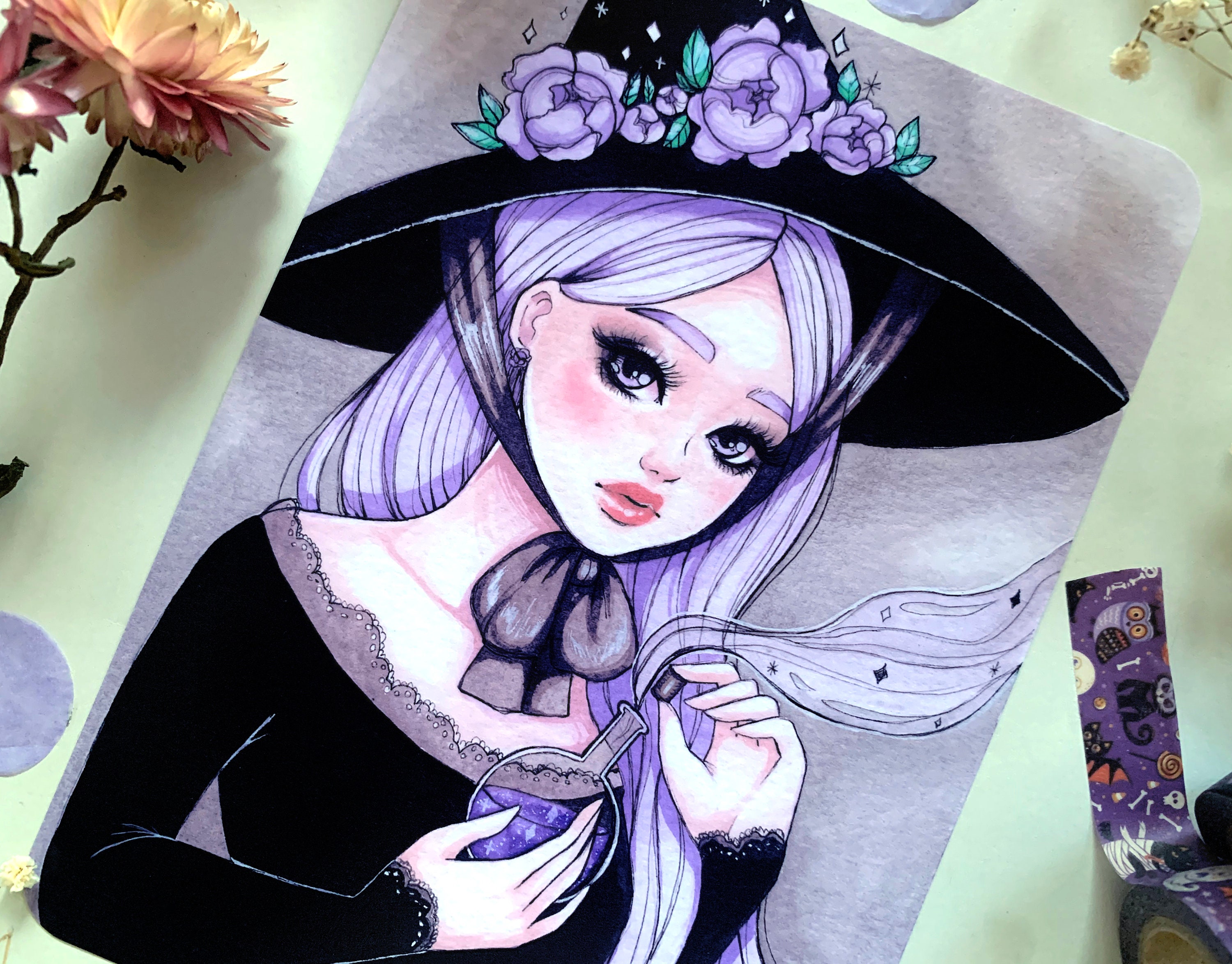 Potion Inktober Art Print Halloween Ink Drawing 2020 - Etsy