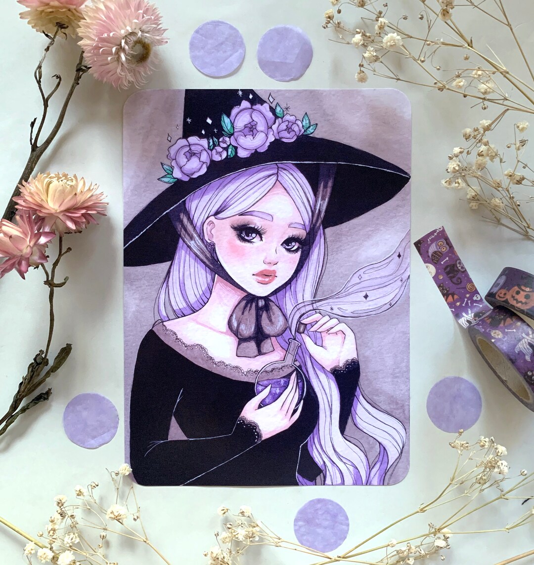 Potion Inktober Art Print Halloween Ink Drawing 2020 - Etsy