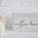 Small Coffee Bar Sign, Distressed Coffee Block Sign Stand, Farmhouse ...