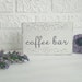 Small Coffee Bar Sign, Distressed Coffee Block Sign Stand, Farmhouse ...
