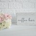 Small Coffee Bar Sign, Distressed Coffee Block Sign Stand, Farmhouse ...