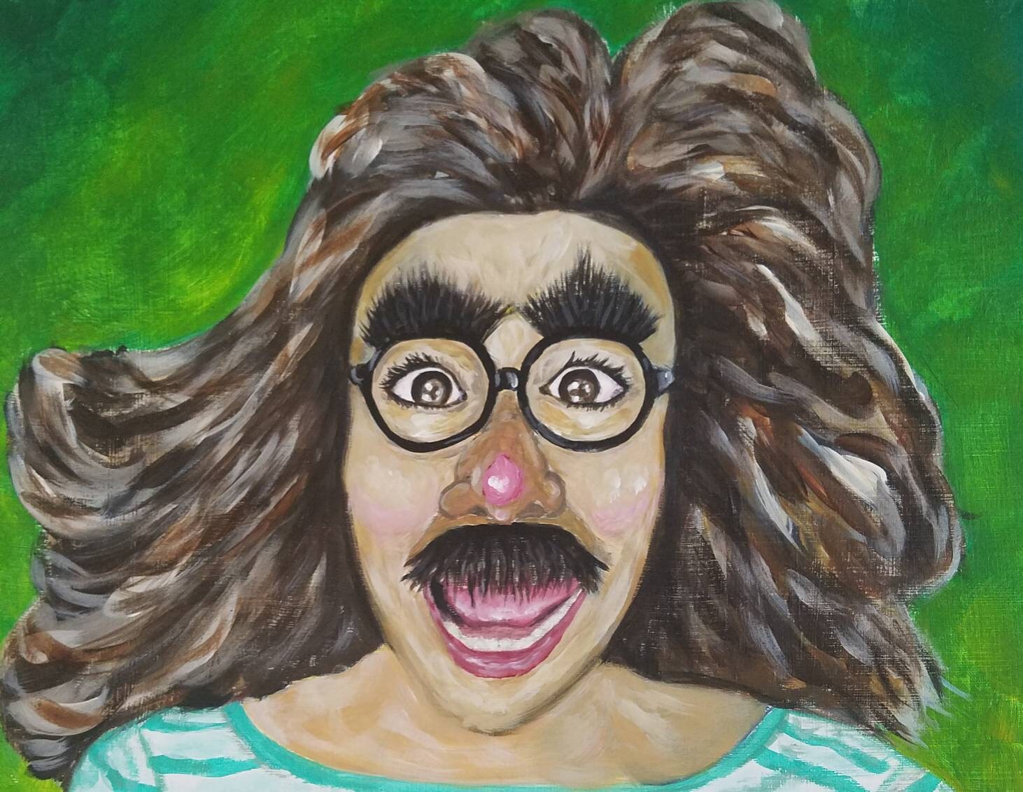 Funny Girl, Expressive Art, Women Portraits, Original Acrylic Painting ...