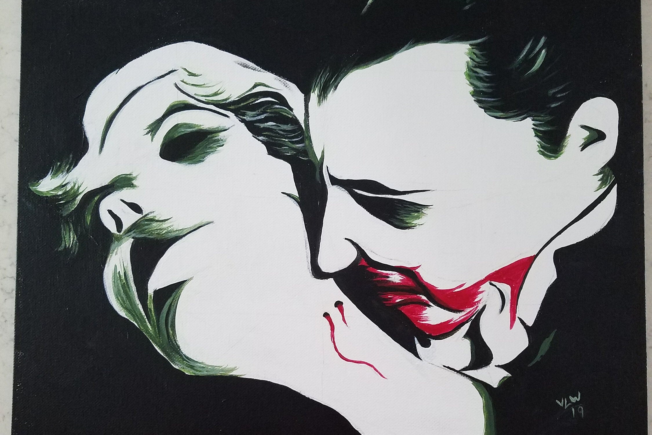 Vampire Painting, Original Painting, Acrylic Painting, Horror Painting ...