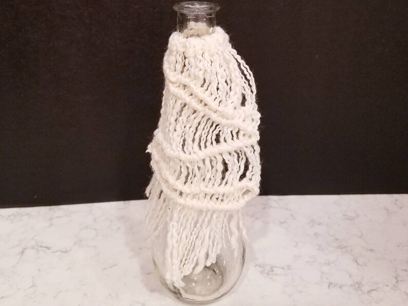 Macrame Bottle, Set of Three Macrame, Small Decorative Jar, Small Glass ...