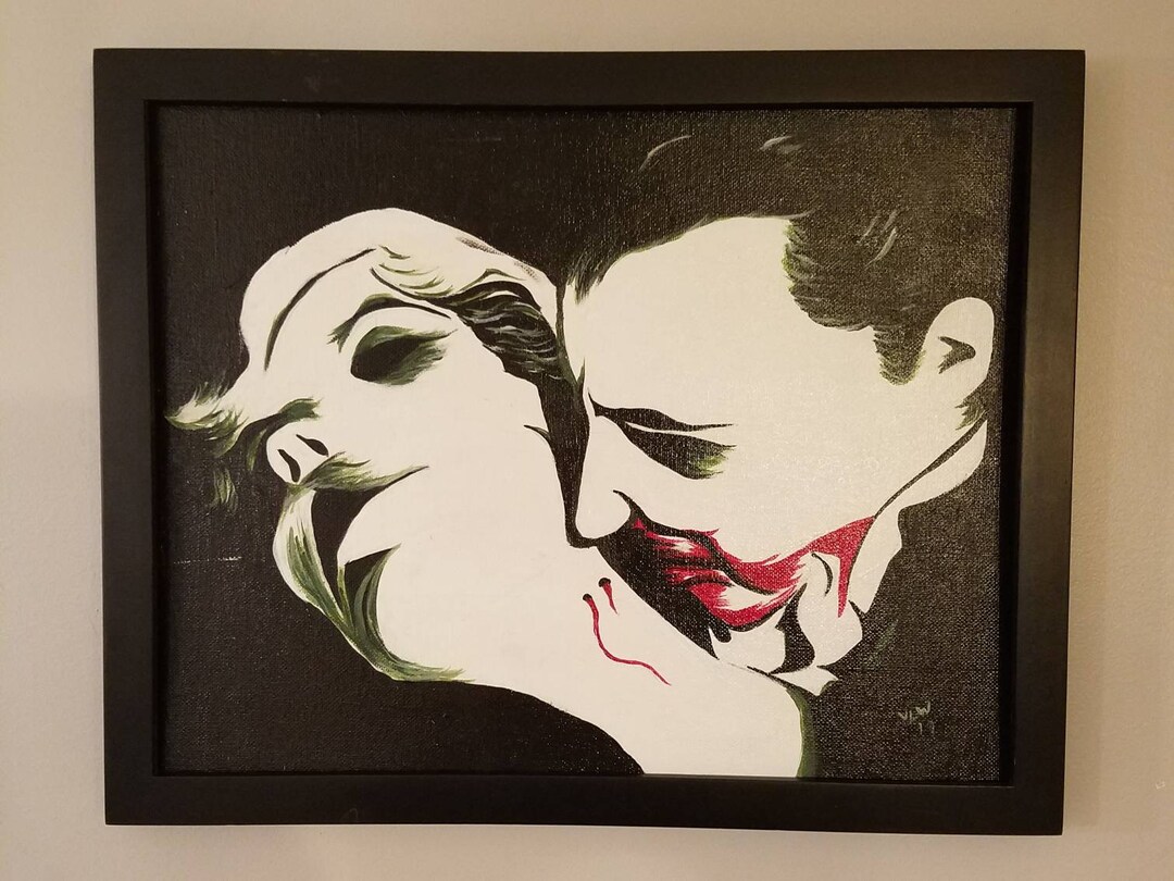 Vampire Painting, Original Painting, Acrylic Painting, Horror Painting ...
