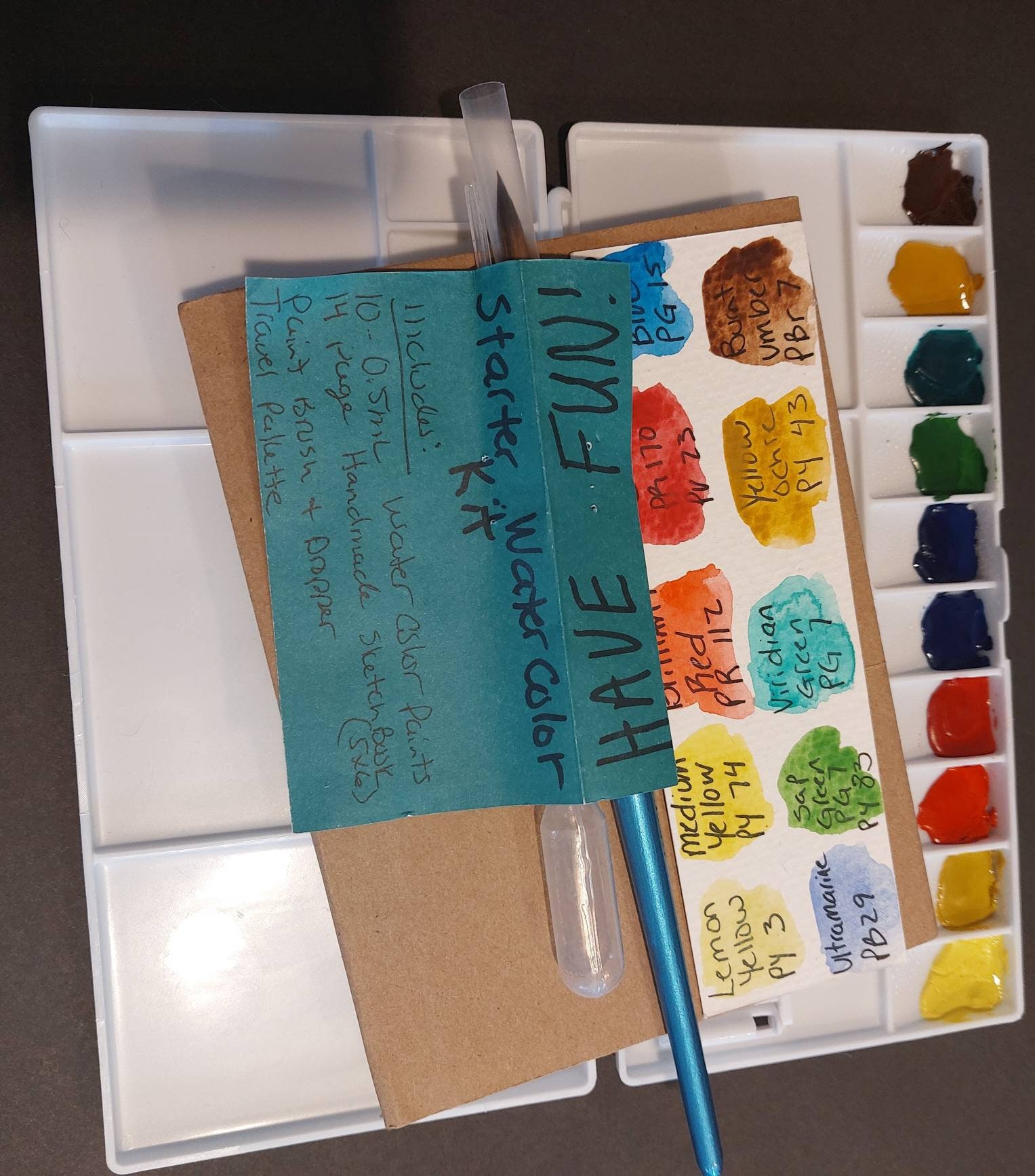 Beginner Watercolor Kit, Watercolor Sketchbook, Travel Journal, Travel ...