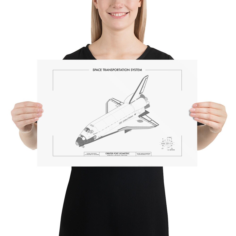 NASA Space Shuttle: Orbiter Isometric technical Drawing - Etsy