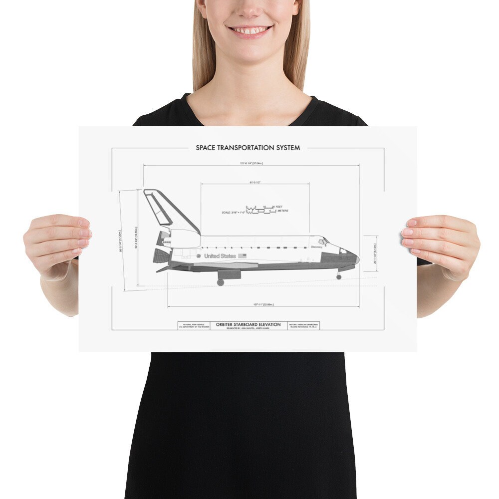 Space Shuttle Scale Drawing
