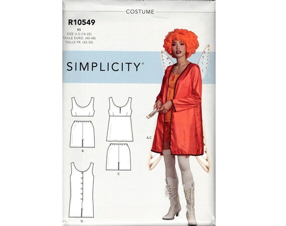 Simplicity Womens Costume Sewing Pattern 10549/robe/ Tops/ | Etsy