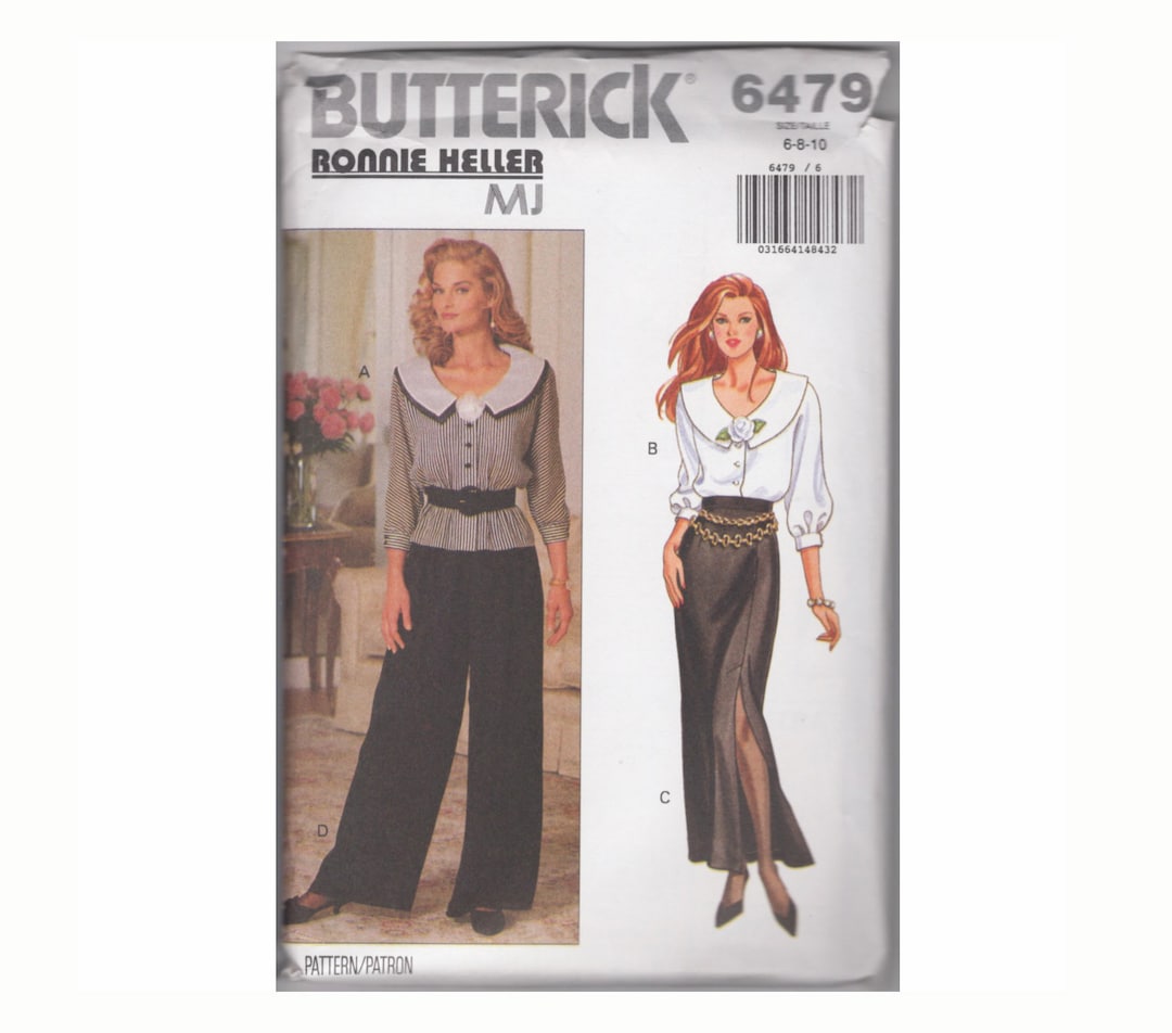 Vintage Butterick Womens Designer Sewing Pattern # 6479/ Dated 1992 ...