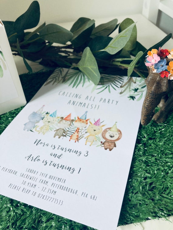 Calling All Party Animals Invite - Etsy