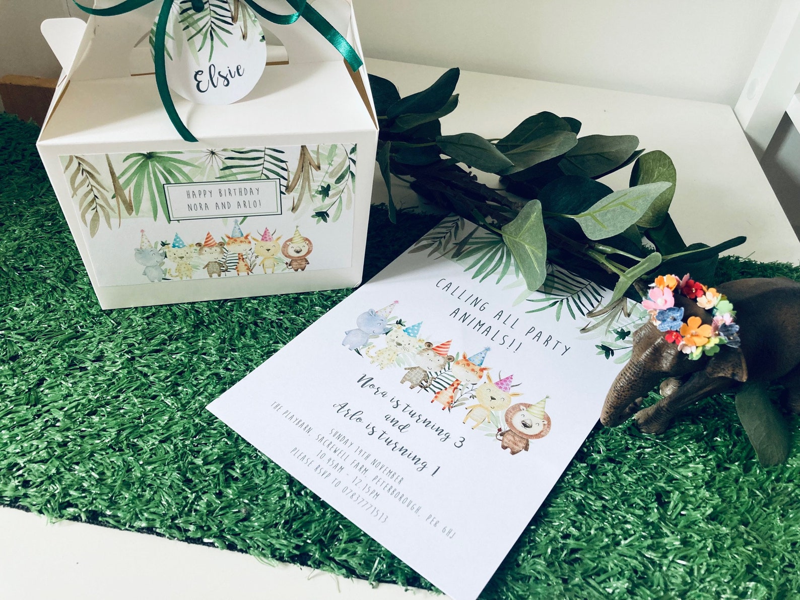 Party Lunch Box Party Animal Theme - Etsy