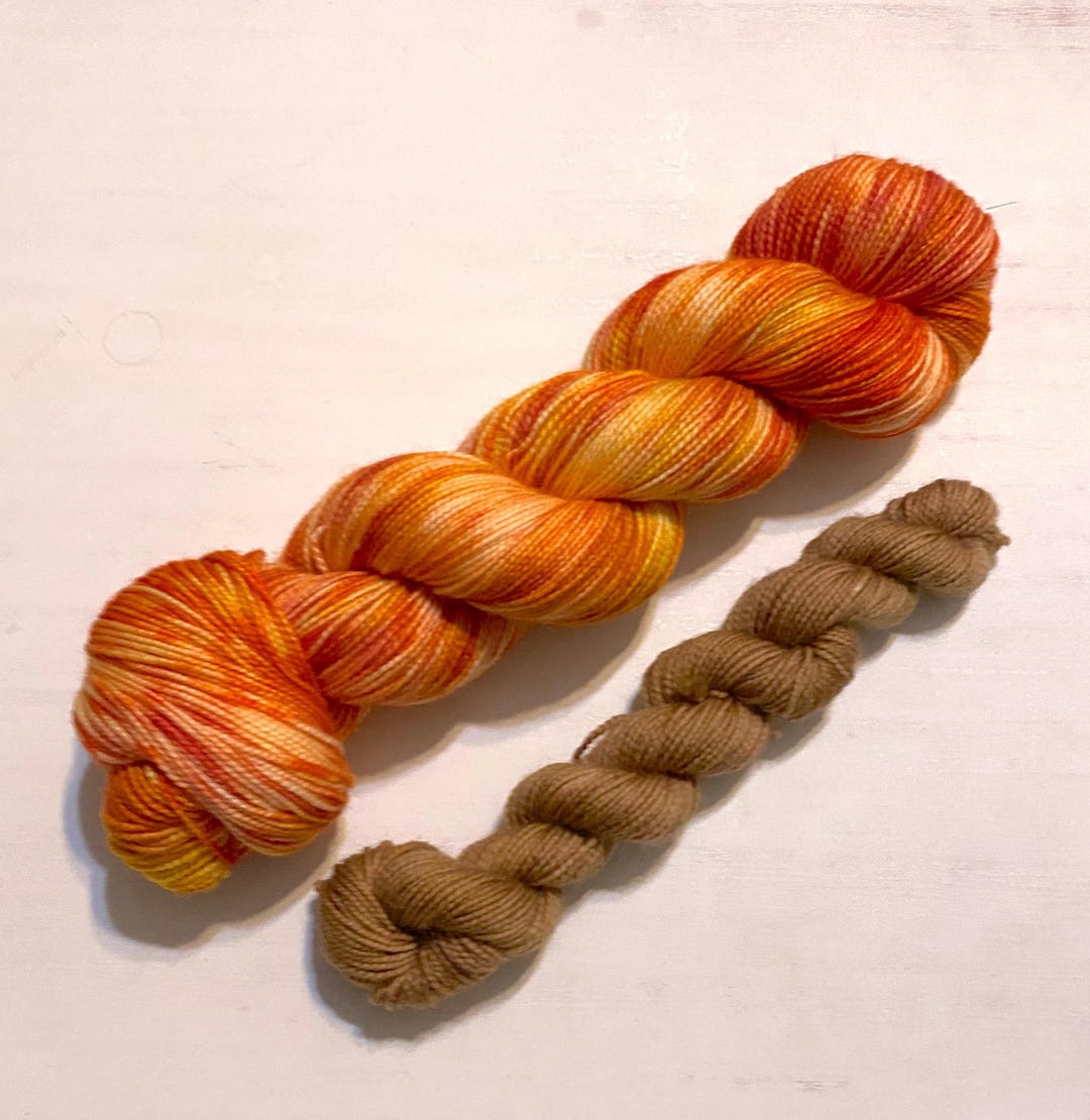 Peaches & Graham Cracker Yarn Set: Variegated Merino Wool Blend - Etsy