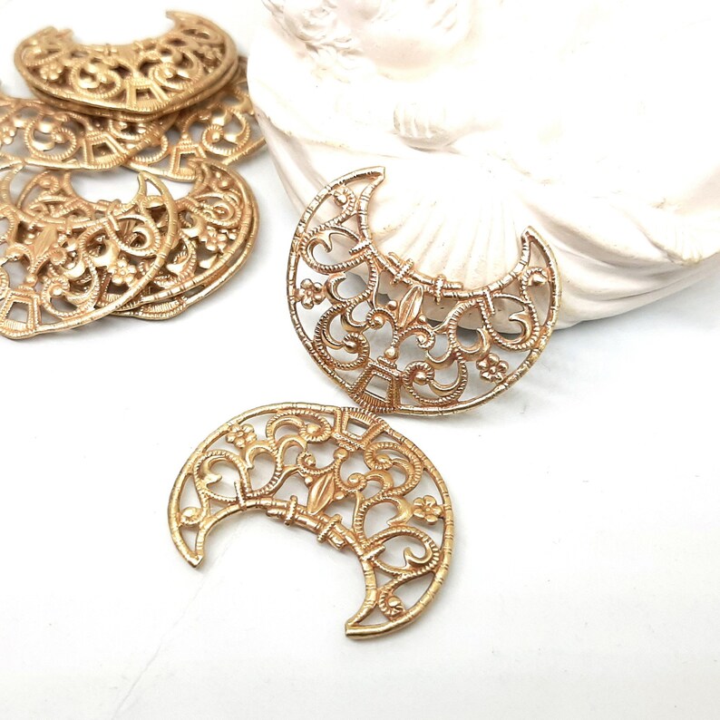 Raw Brass Filigree Czech Filigree Antique Brass Filigree Stamping ...