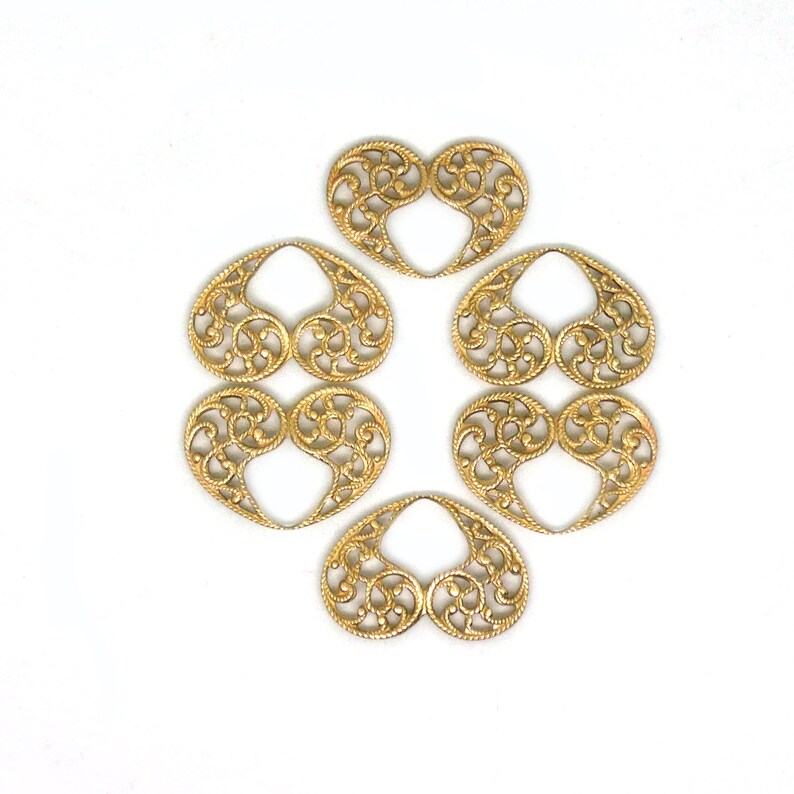 Filigree Brass Connector European Filigree Stamping Filigree - Etsy