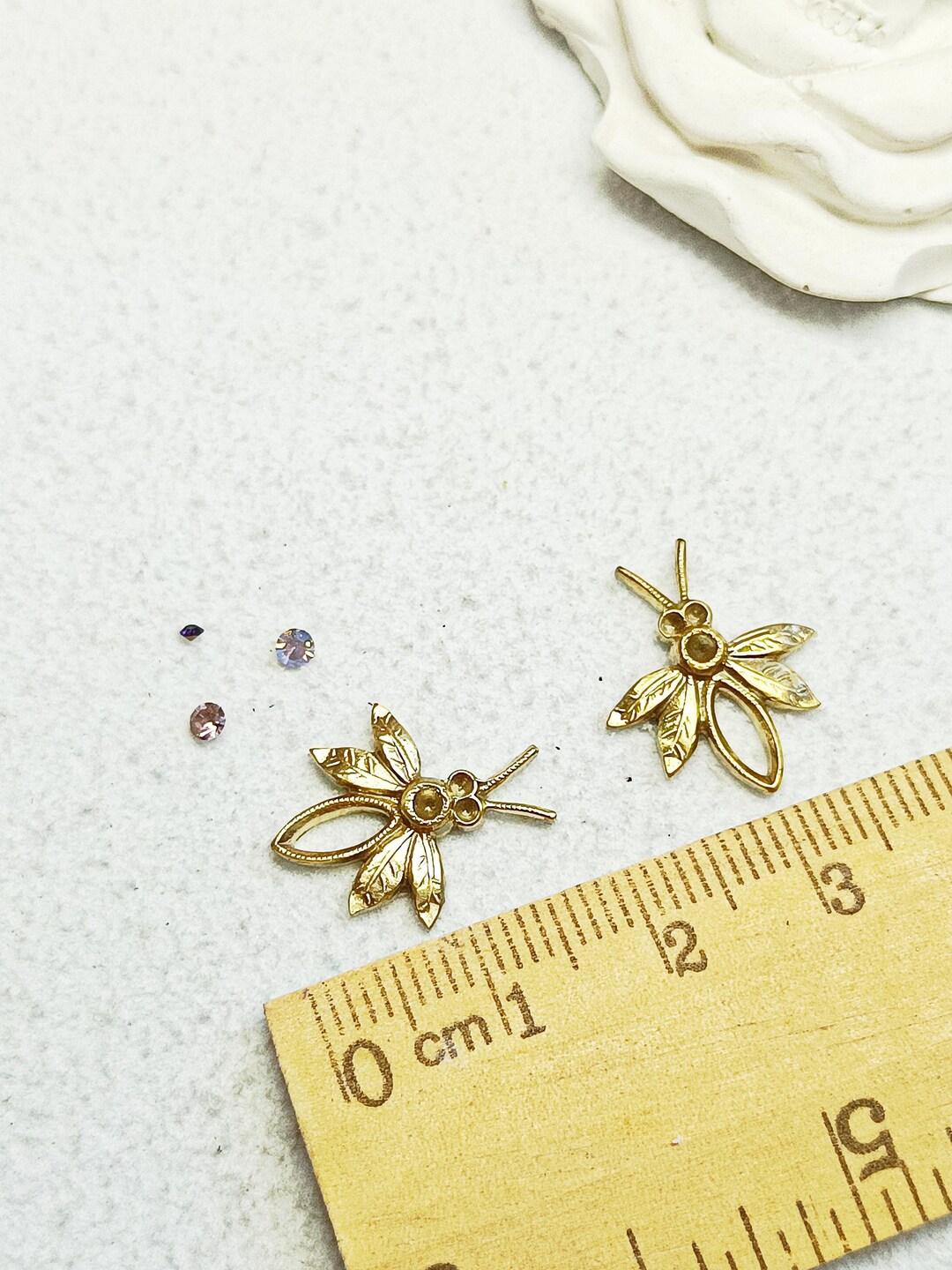 Brass Flying Insect Connector • Decorative Bug Stamping • Brass Charm ...