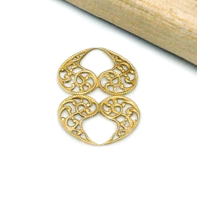 Filigree Brass Connector European Filigree Stamping Filigree - Etsy