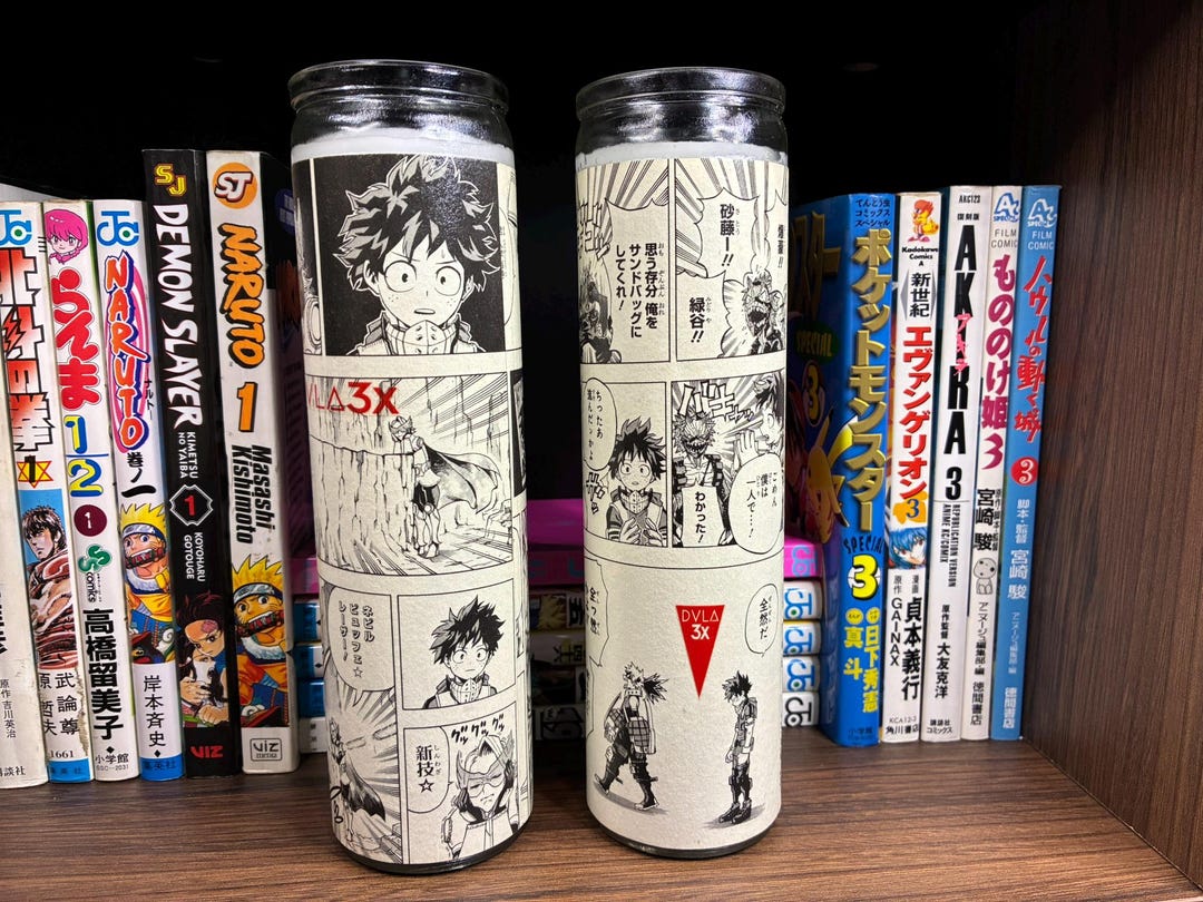 Hero School Manga Prayer Candle: Unscented Anime Art Decor - Etsy