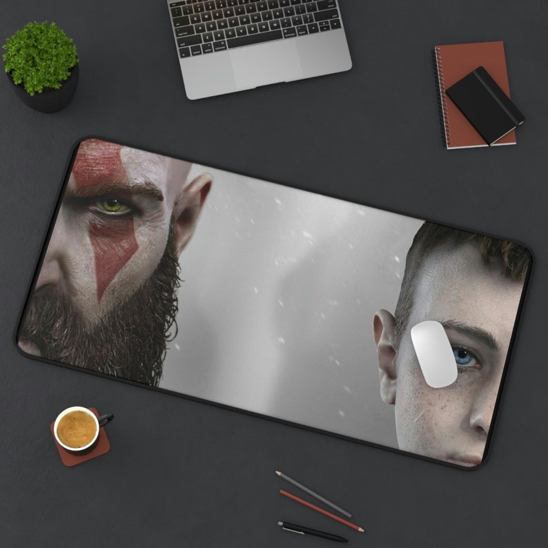 God of War Ragnarok Kratos Atreus Home Office Gaming Desk Mat - Etsy