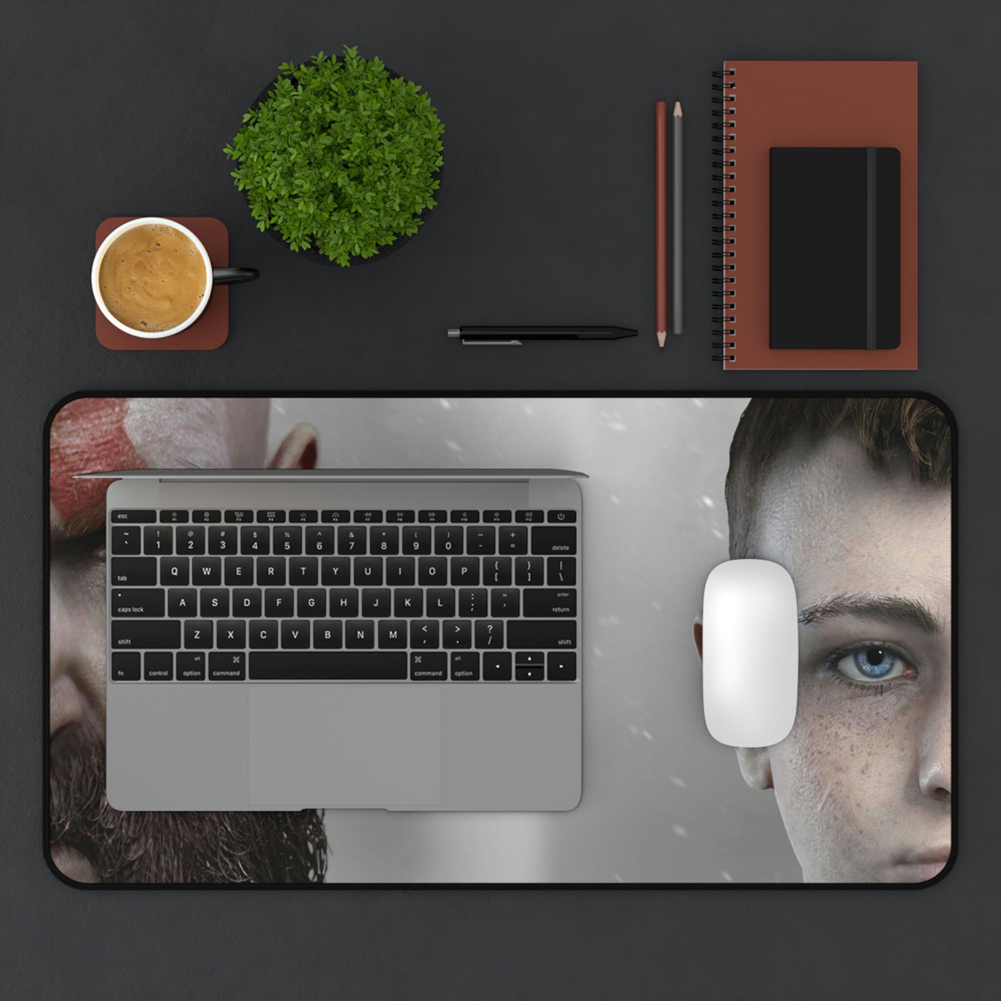 God of War Ragnarok Kratos Atreus Home Office Gaming Desk Mat - Etsy