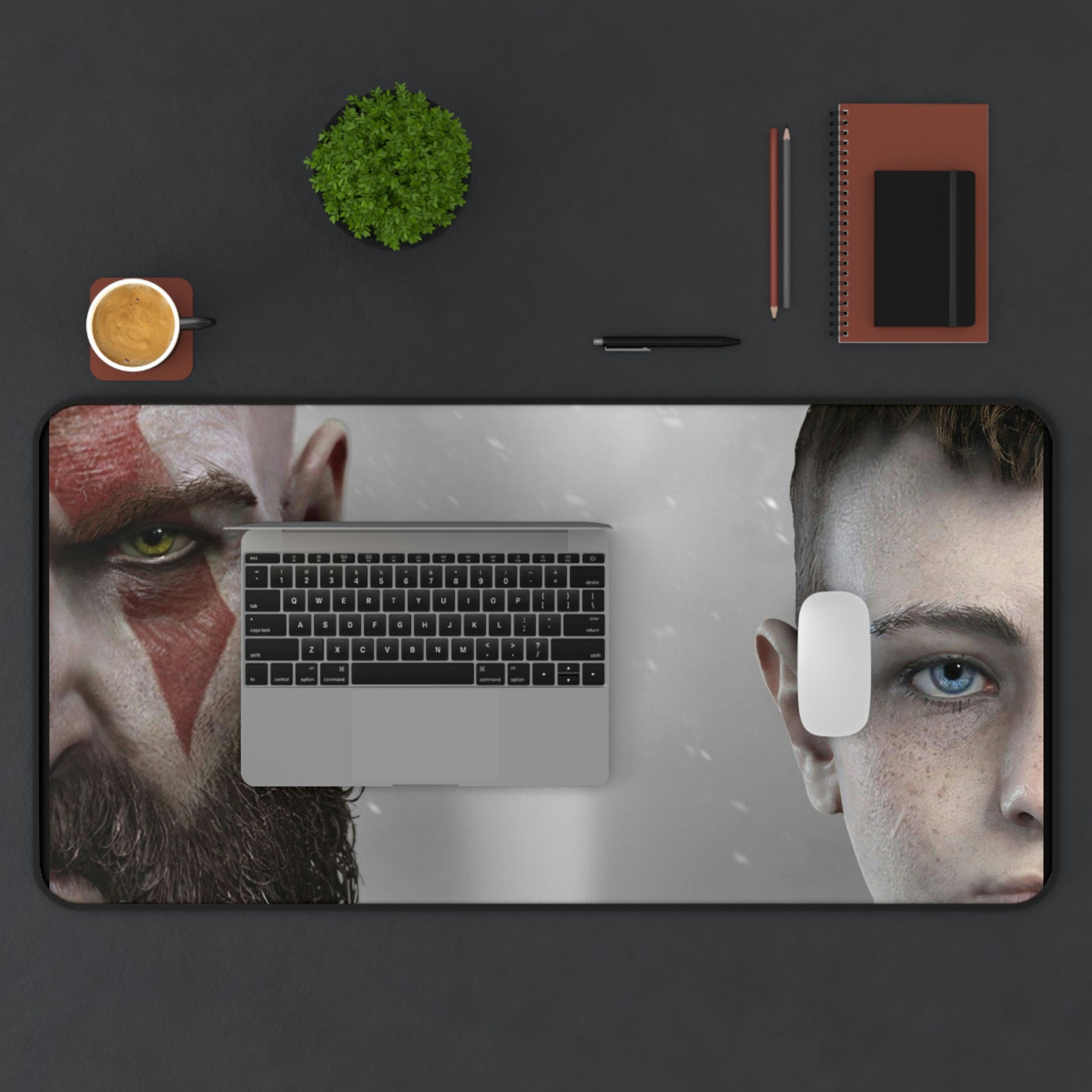 God of War Ragnarok Kratos Atreus Home Office Gaming Desk Mat - Etsy