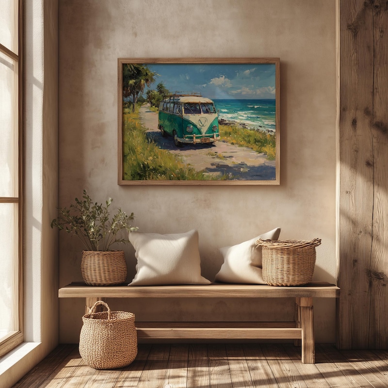 Vw Retro Van Paintings - Etsy