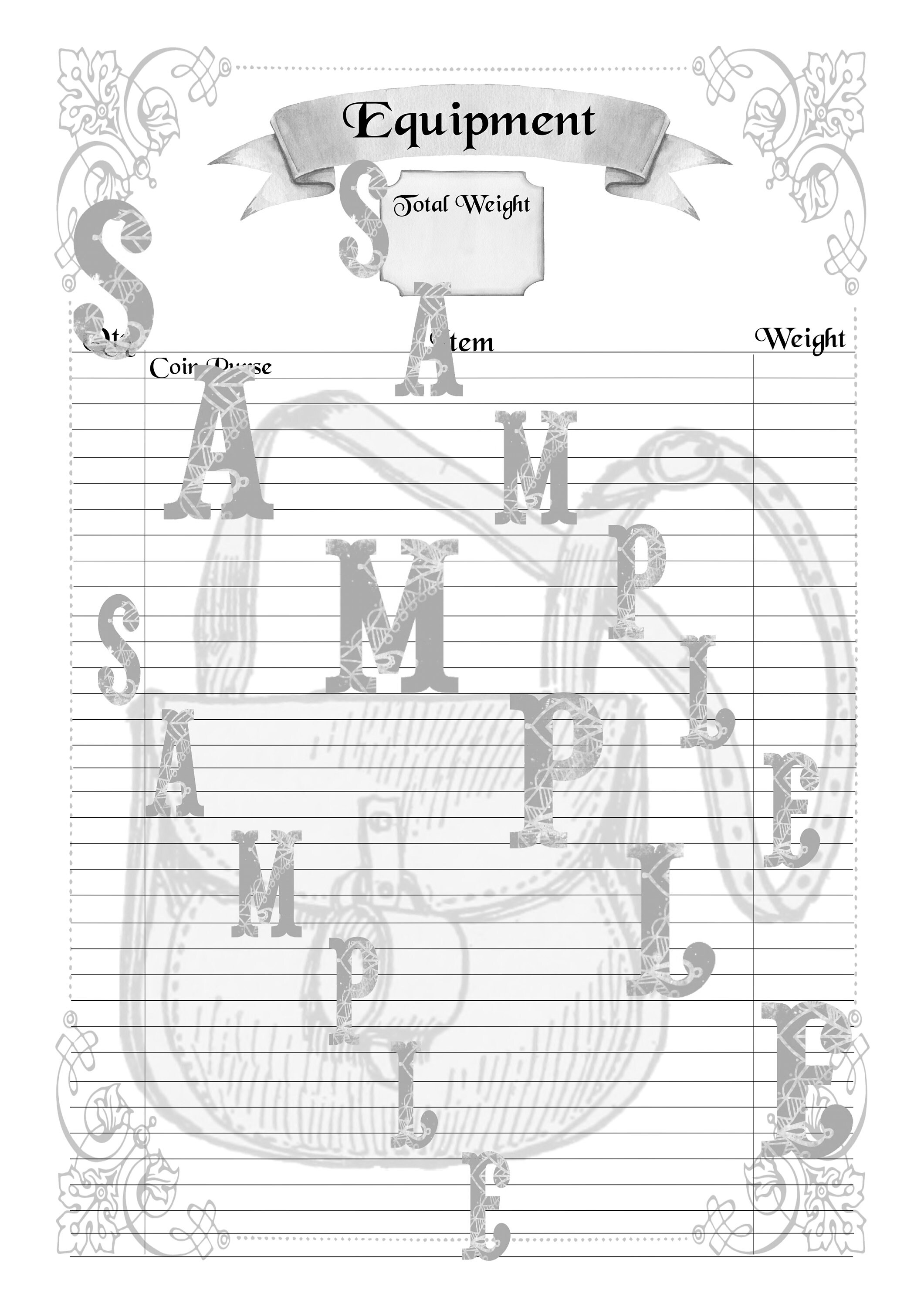 New A4 2nd Edition Downloadable Player Sheets - Etsy