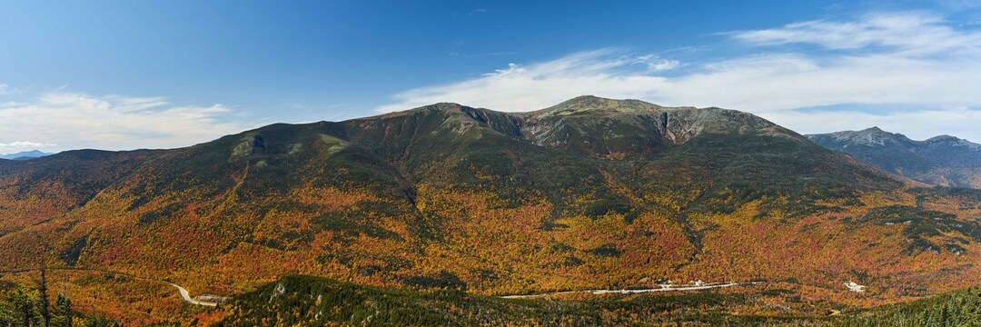 Mount Washington in Fall Colors - Color Landscape Photograph by Jackie ...