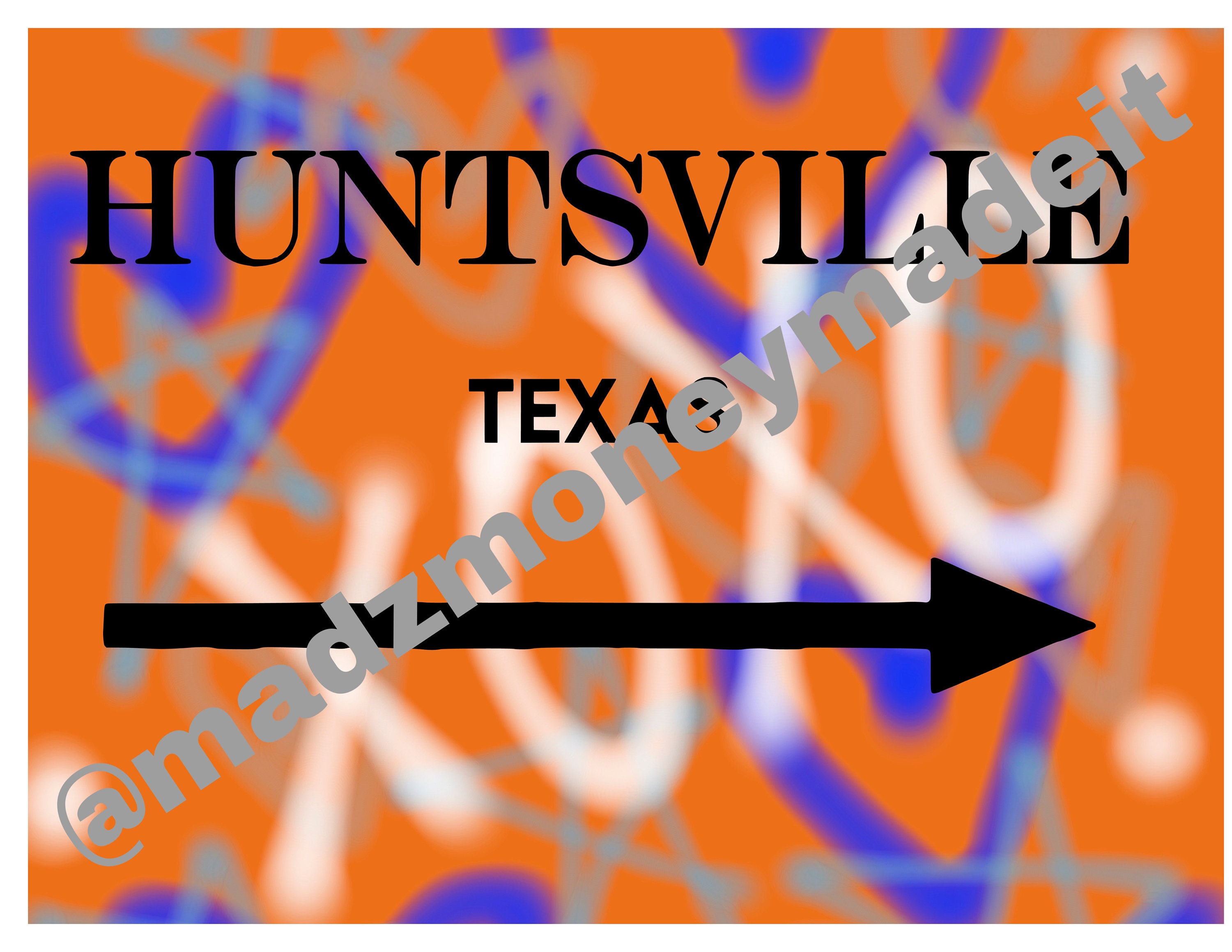Huntsville Texas SHSU Arrow Sign Digital Art - Etsy