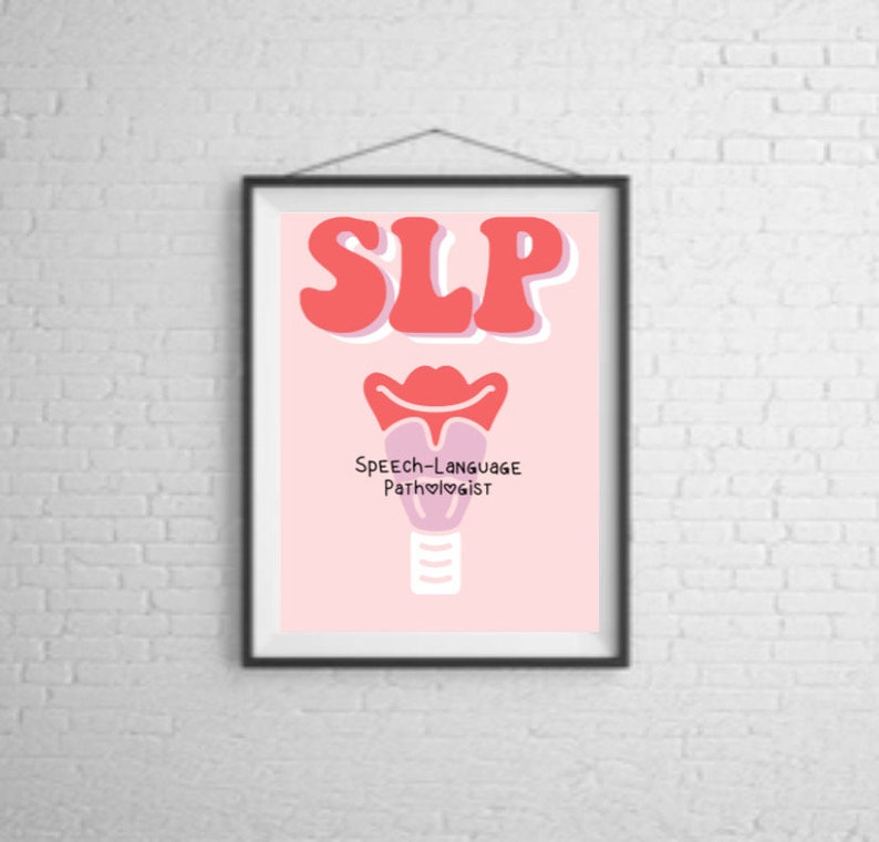 Speech Language Pathology Colorful Wall Art Print Etsy