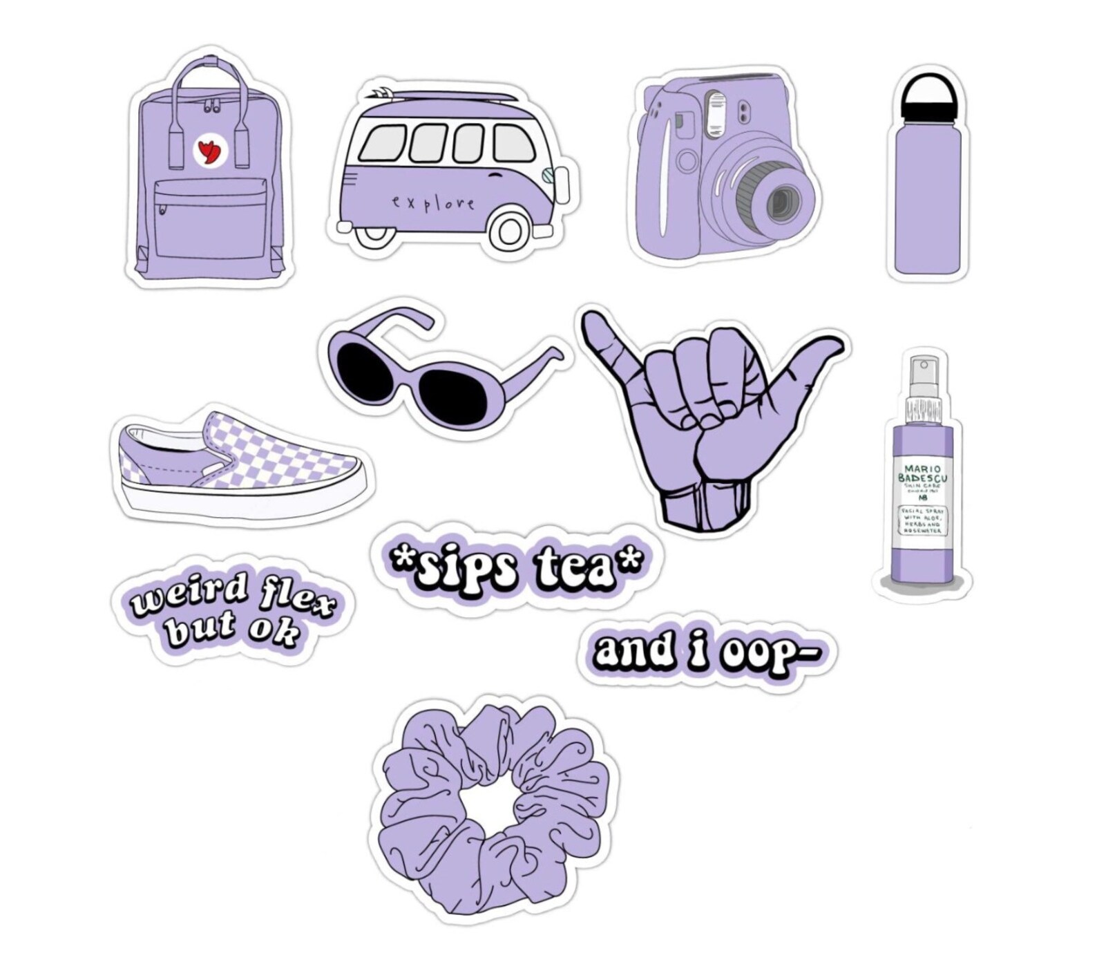 Lila Themen vsco Aufkleber | Etsy