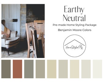 Industrial Modern Pre-made Paint Color Palette and Home Styling Package ...
