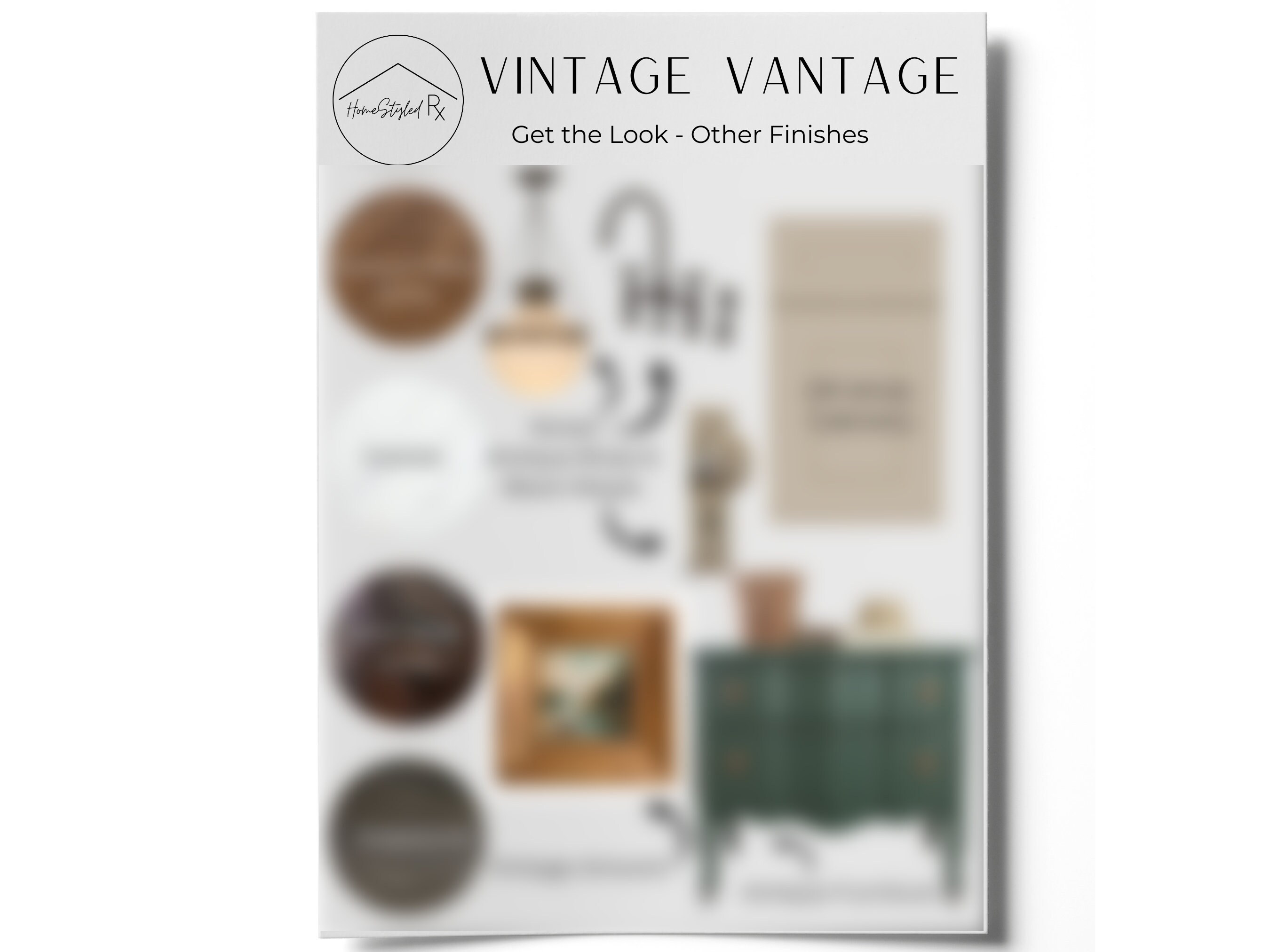 Vintage Vantage Pre-made Paint Color Palette and Home Styling Package ...