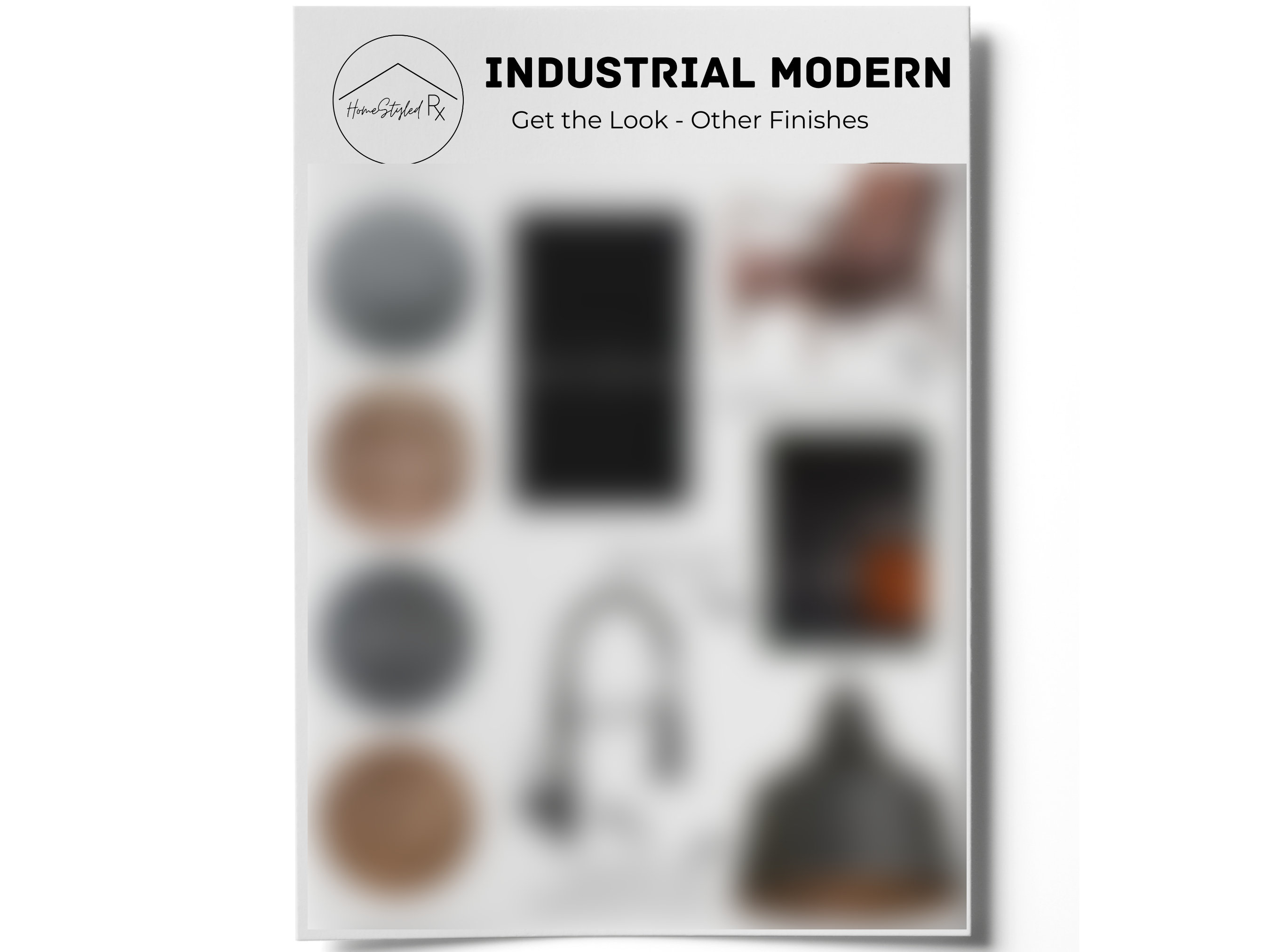 Industrial Modern Pre-made Paint Color Palette and Home Styling Package ...