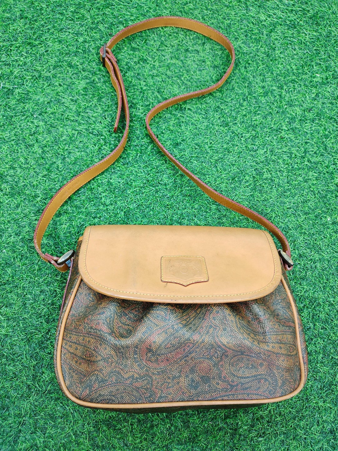 Vintage 80s Linea Gani Floral Japan Patina Crossbody Bag Streetwear ...