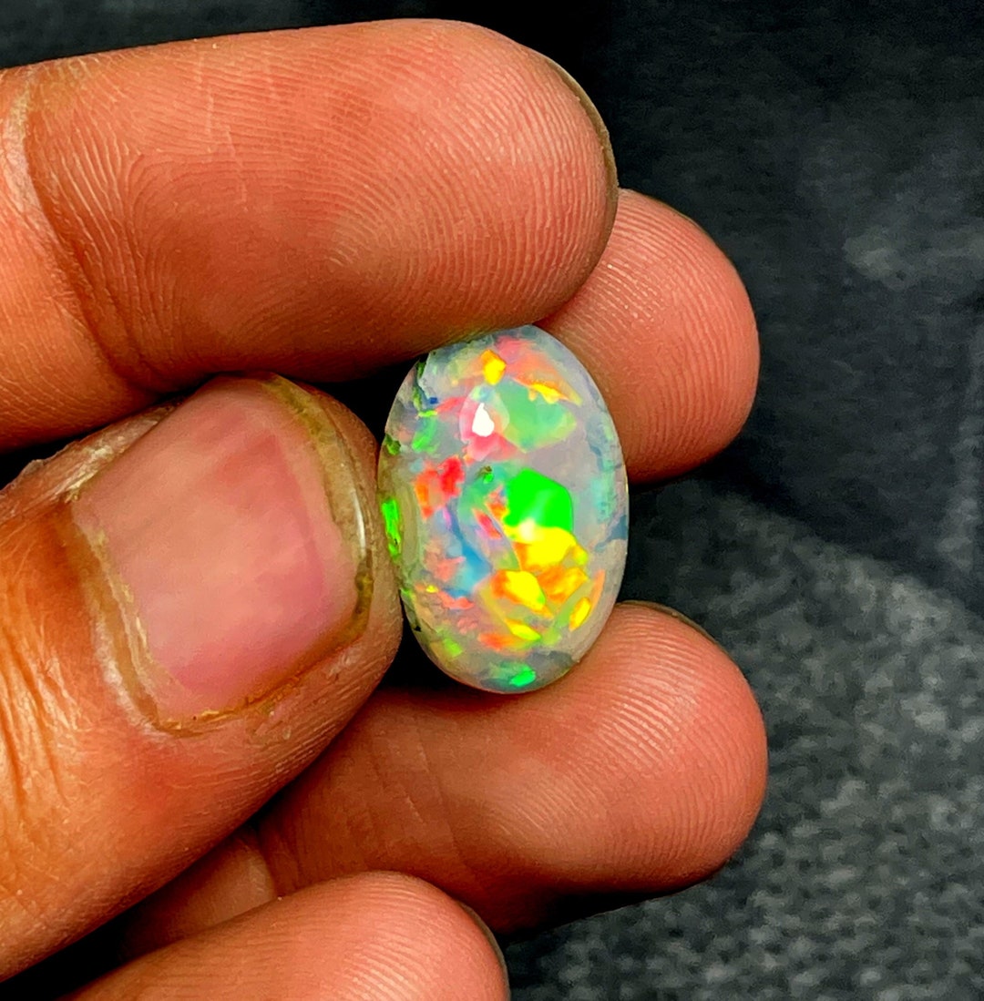 7.ct Beautiful Opal Cabochon, Natural Fire Opal Cabochon, Crystal Opal ...