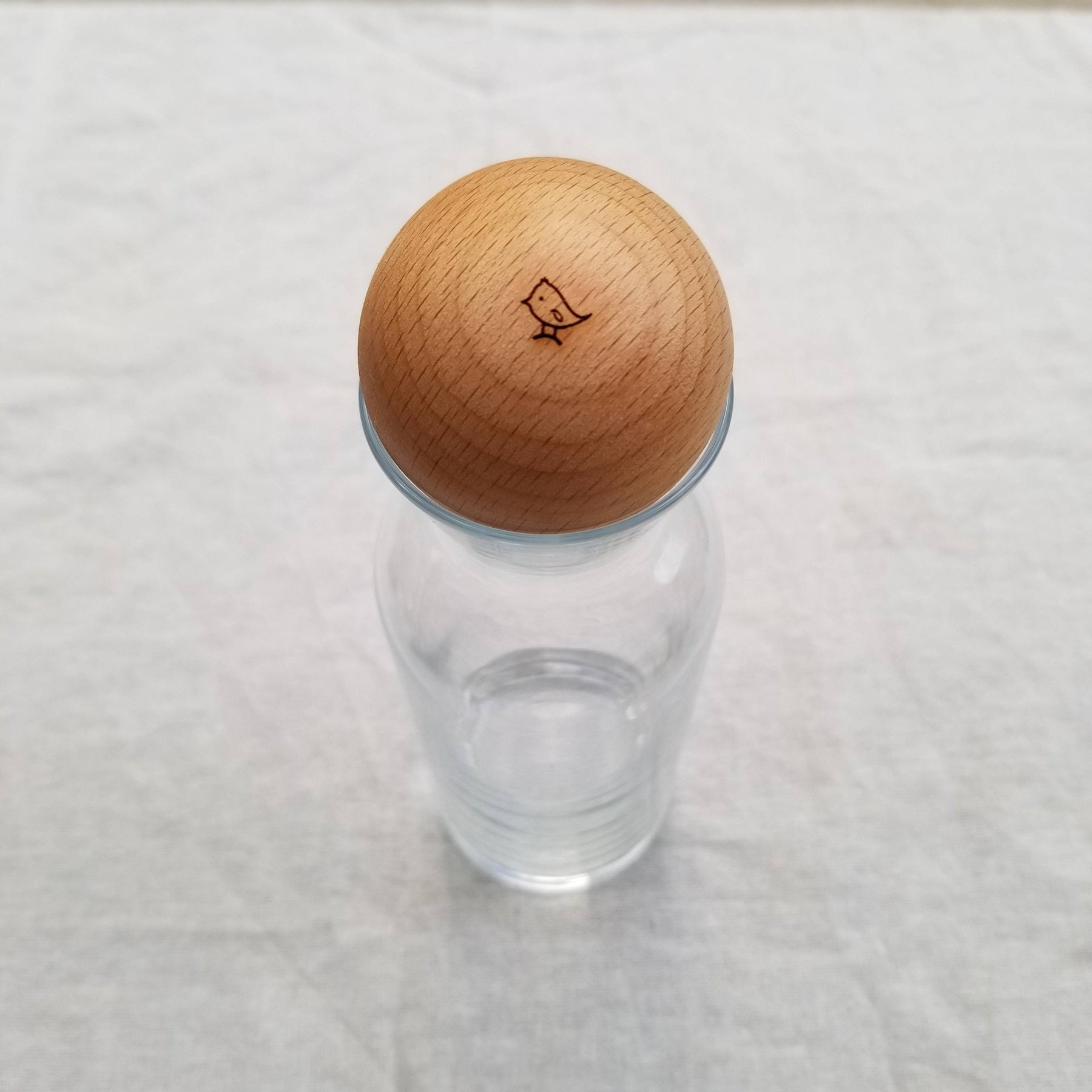 Solid Wood Sphere Karaf / Jug / Bottle Cap | Can Be Used for A Long ...